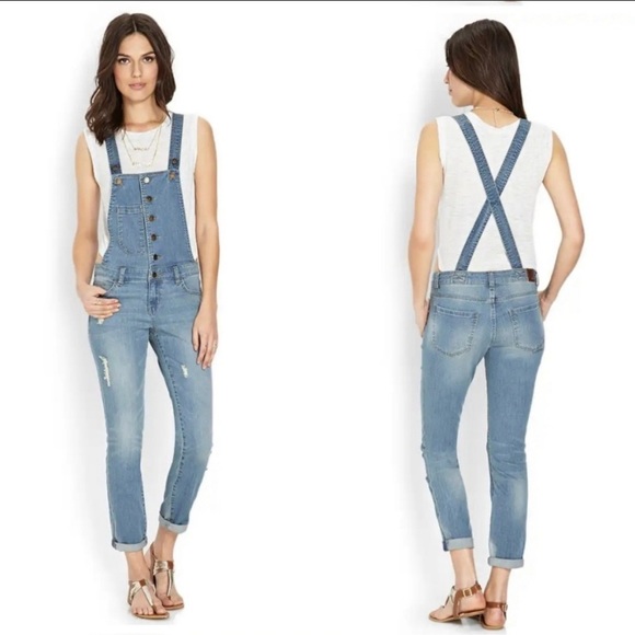 life in progress | Jeans | Distressed Denim Overalls | Poshmark